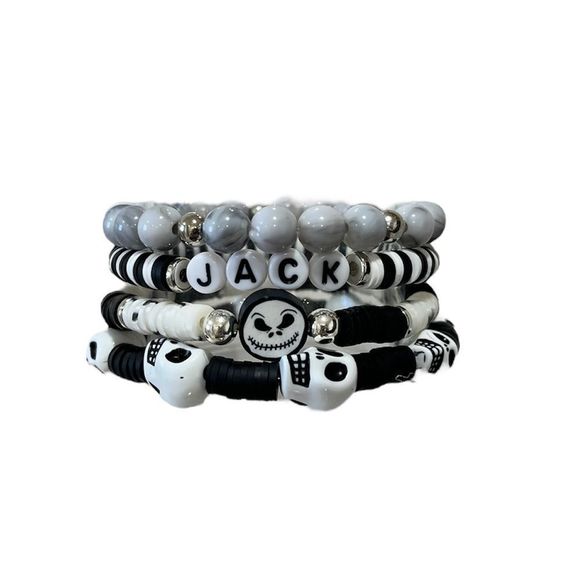 Hand Crafted | Jewelry | Jack Skellington Heishistretchbracelets | Poshmark